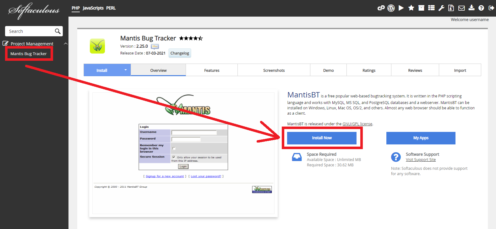 Cara Install Mantis Bug Tracker melalui Softaculous Apps Installer ... Cara Install Mantis Bug Tracker melalui Softaculous Apps Installer ...