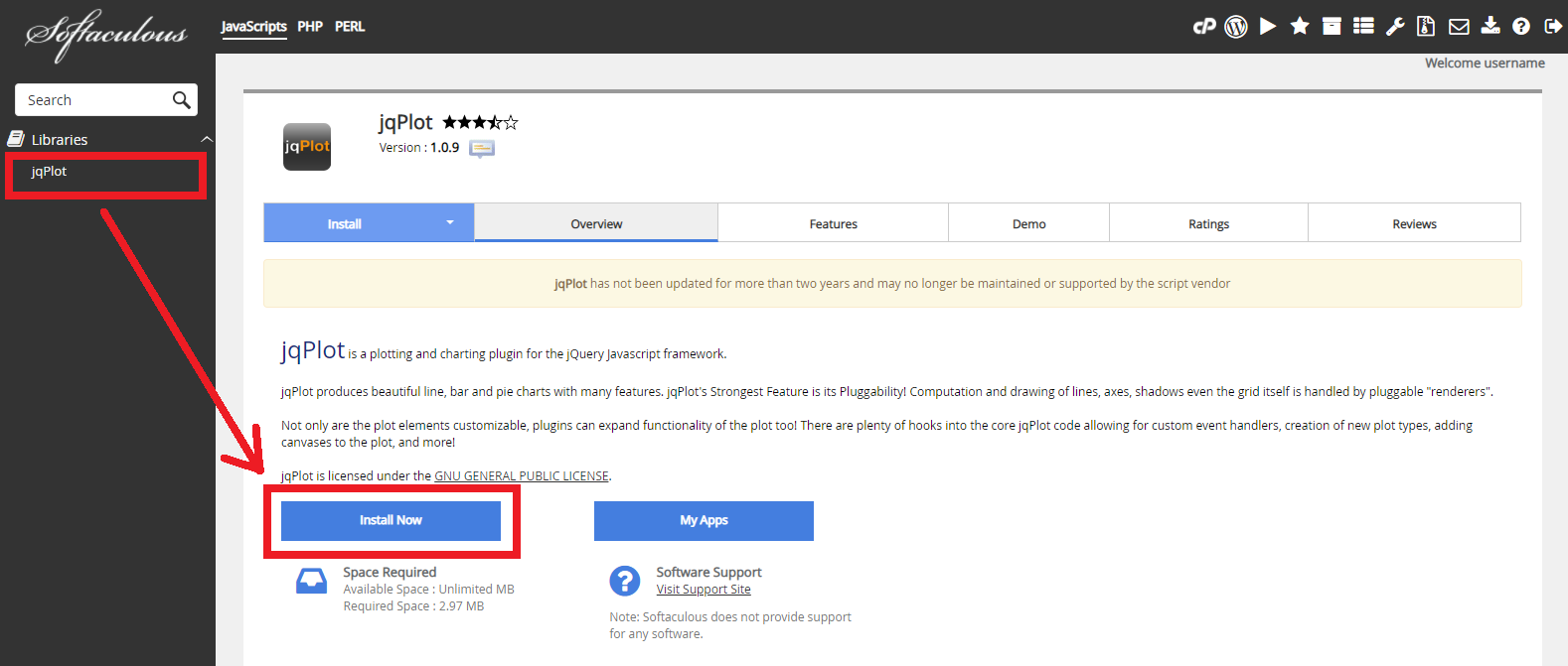 Cara Install jqPlot melalui Softaculous Apps Installer - IndoWebsite ... Cara Install jqPlot melalui Softaculous Apps Installer - IndoWebsite ...