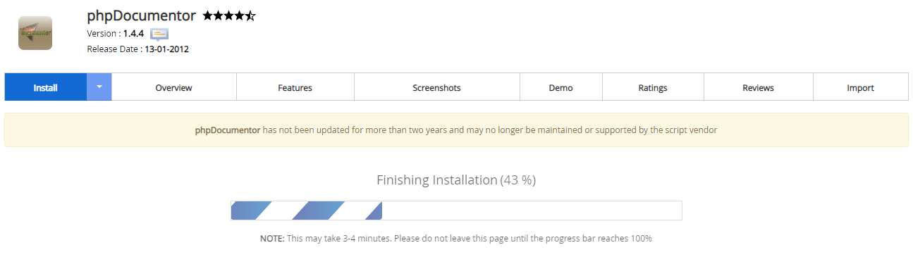 Cara Install phpDocumentor melalui Softaculous Apps Installer - IndoWebsite Knowledgebase