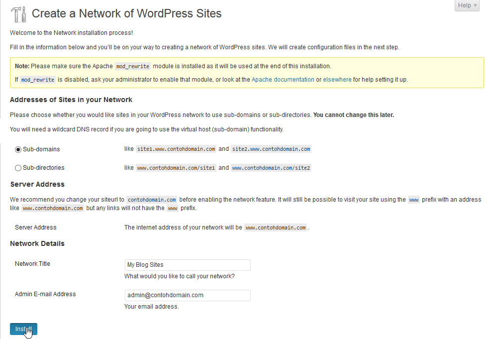Cara Enable atau Disable WordPress Multisite - IndoWebsite Knowledgebase