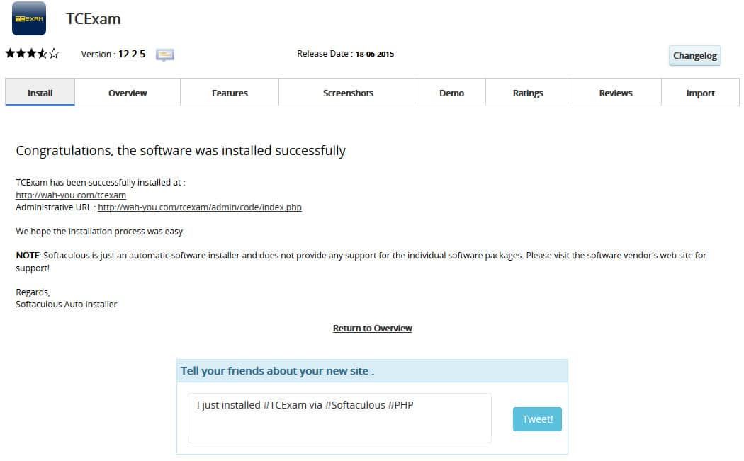 Cara Install TCExam Melalui Softaculous - IndoWebsite Knowledgebase