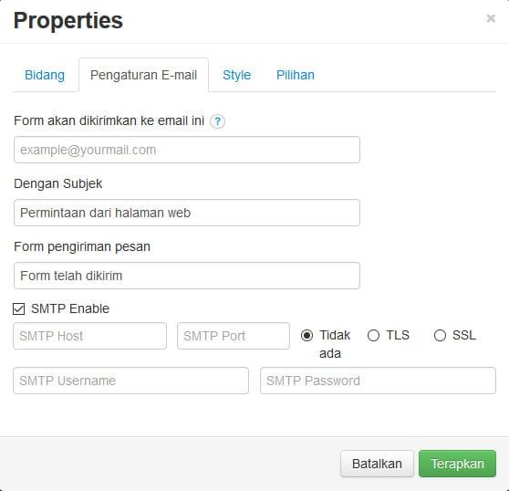 Cara Membuat Form Pada Website Builder - IndoWebsite Knowledgebase