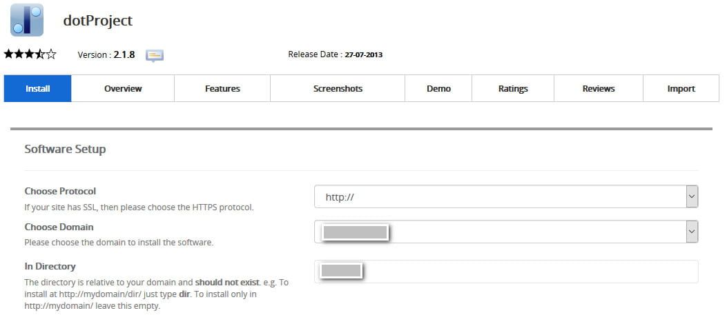 Cara Install dotProject Melalui Softaculous - IndoWebsite Knowledgebase