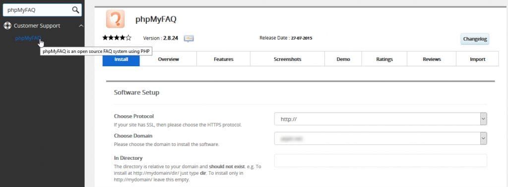 Cara Install phpMyFAQ Melalui Softaculous - IndoWebsite Knowledgebase