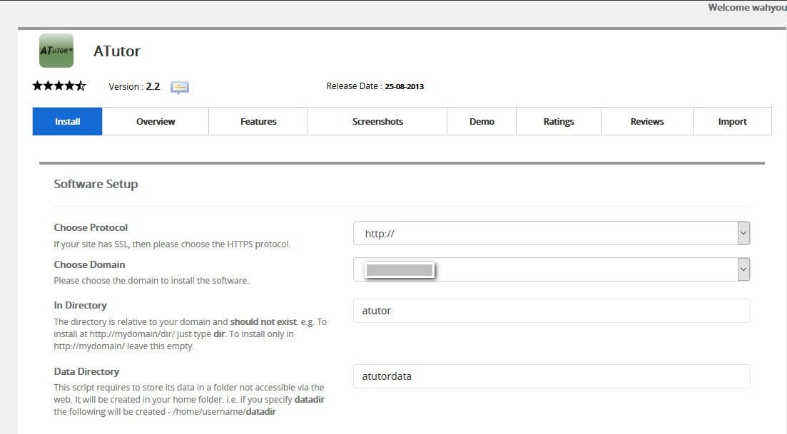 Cara Install ATutor Melalui Softaculous - IndoWebsite Knowledgebase
